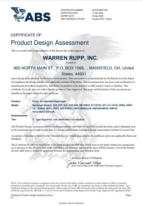 Our Certifications | Versamatic